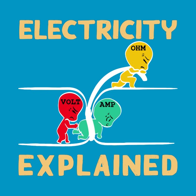 electricity explained cartoon - Electricity Explained - T-Shirt | TeePublic