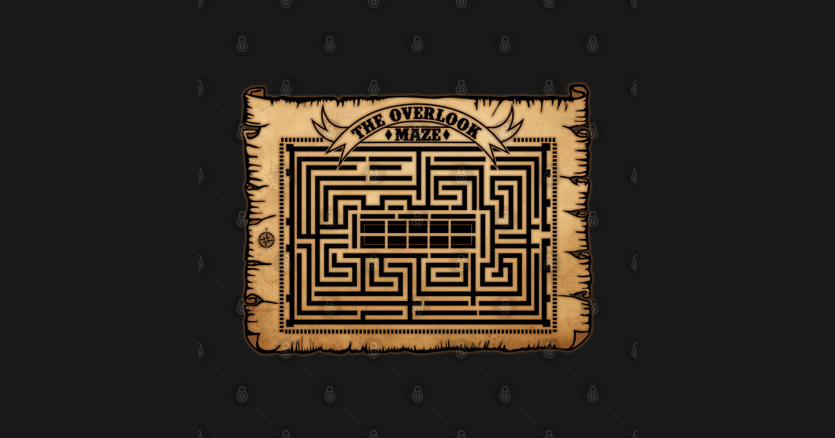 The Overlook Maze Map - Horror Movie - T-Shirt | TeePublic