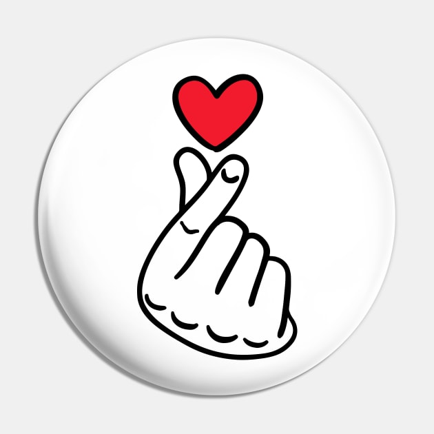 Korean Love Symbol - Korean Love Sign - Pin | TeePublic