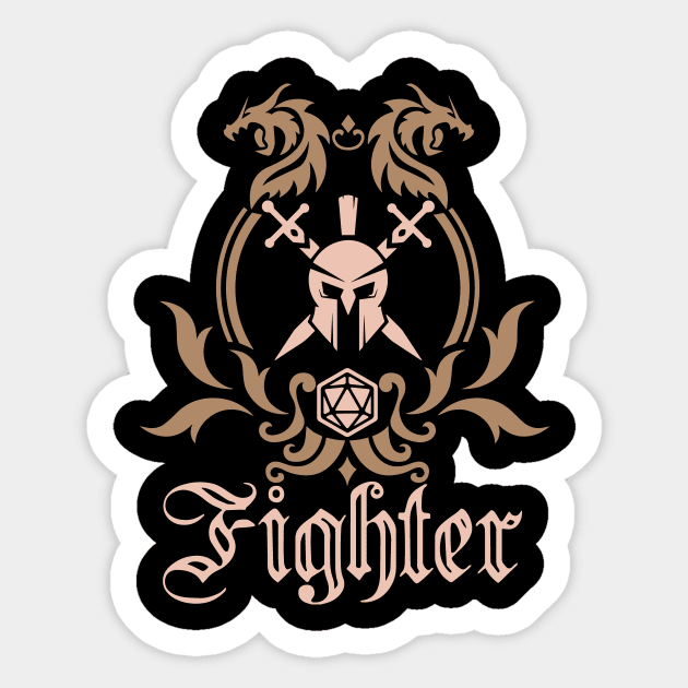 D&D Fighter Simple Class Emblem - Fighter Class - Sticker | TeePublic
