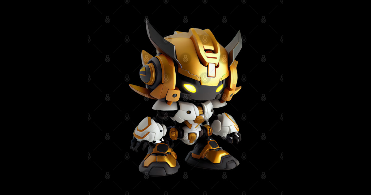 Cute 3D Chibi Mecha | Adorable Mecha V2 - Chibi Mecha - Sticker | TeePublic