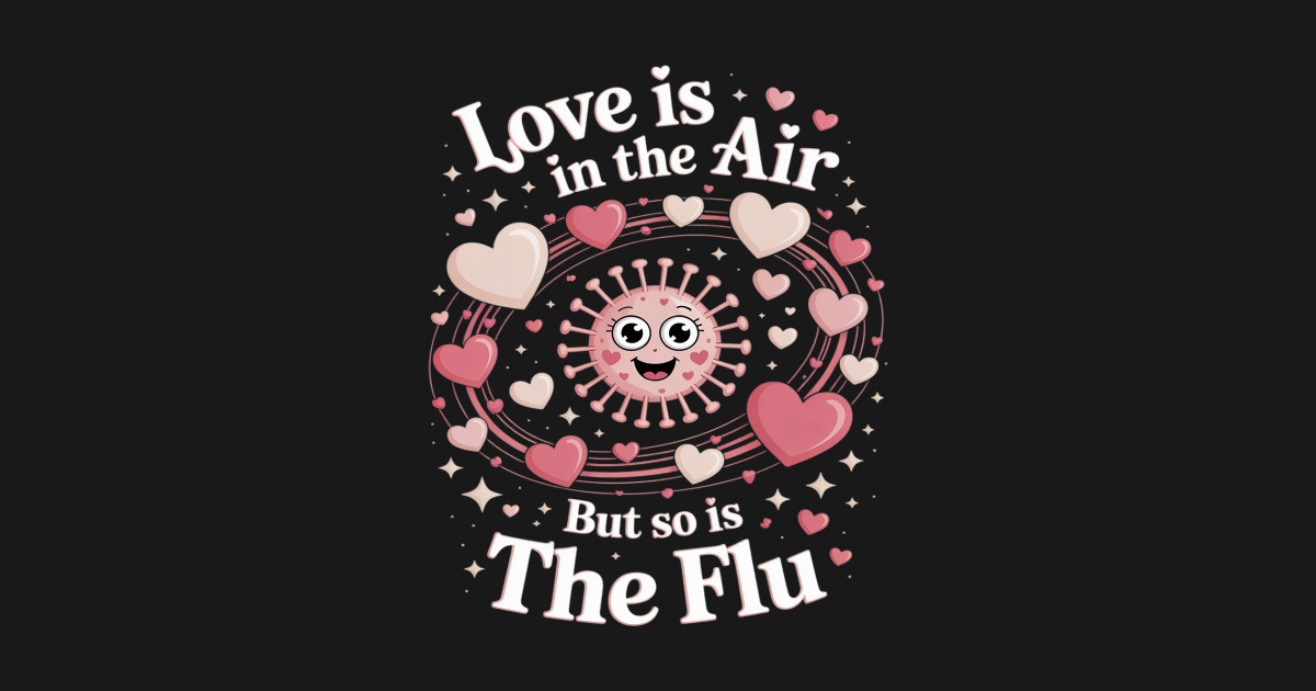 Love is in the air but so is the flu funny valentine Nurse - Love Is In The Air But So Is The ...