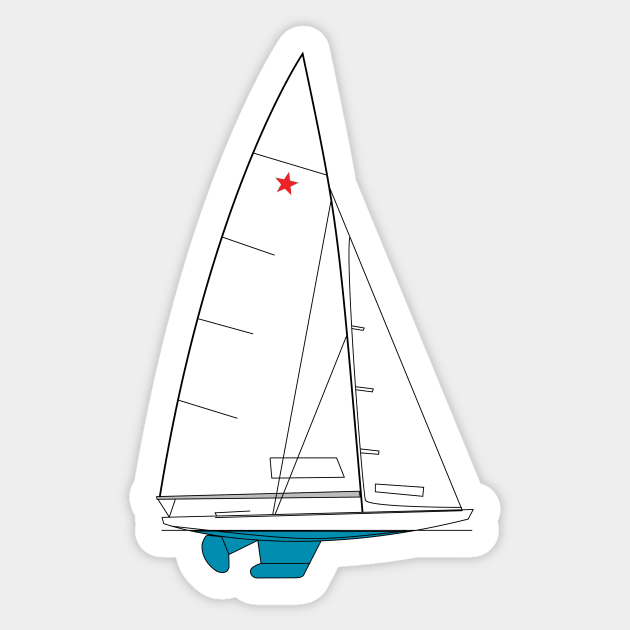 Star One-Design Sailboat - Star Sailboat - Sticker | TeePublic