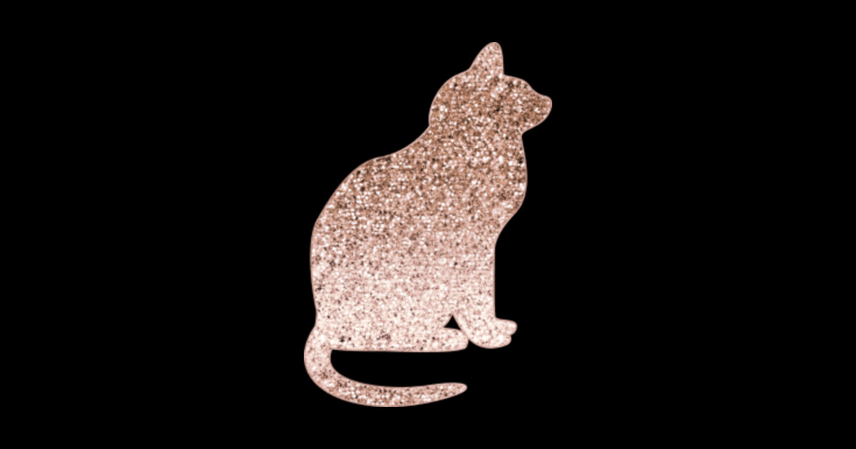 Sparkling rose gold cat - Cat - Posters and Art Prints | TeePublic