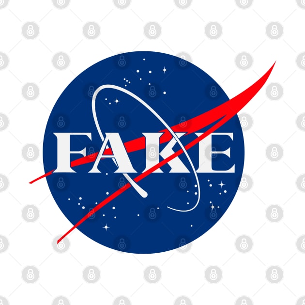 Space is Fake NASA Parody Logo - Nasa Parody Logo - T-Shirt | TeePublic