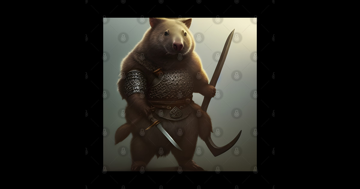 Wombat Berserker! - Viking - Sticker | TeePublic