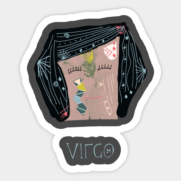 virgo - Virgo Zodiac Sign - Sticker | TeePublic