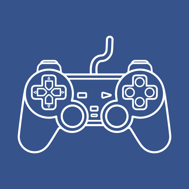 Playstation controller - Retro style! - Lineart - T-Shirt | TeePublic