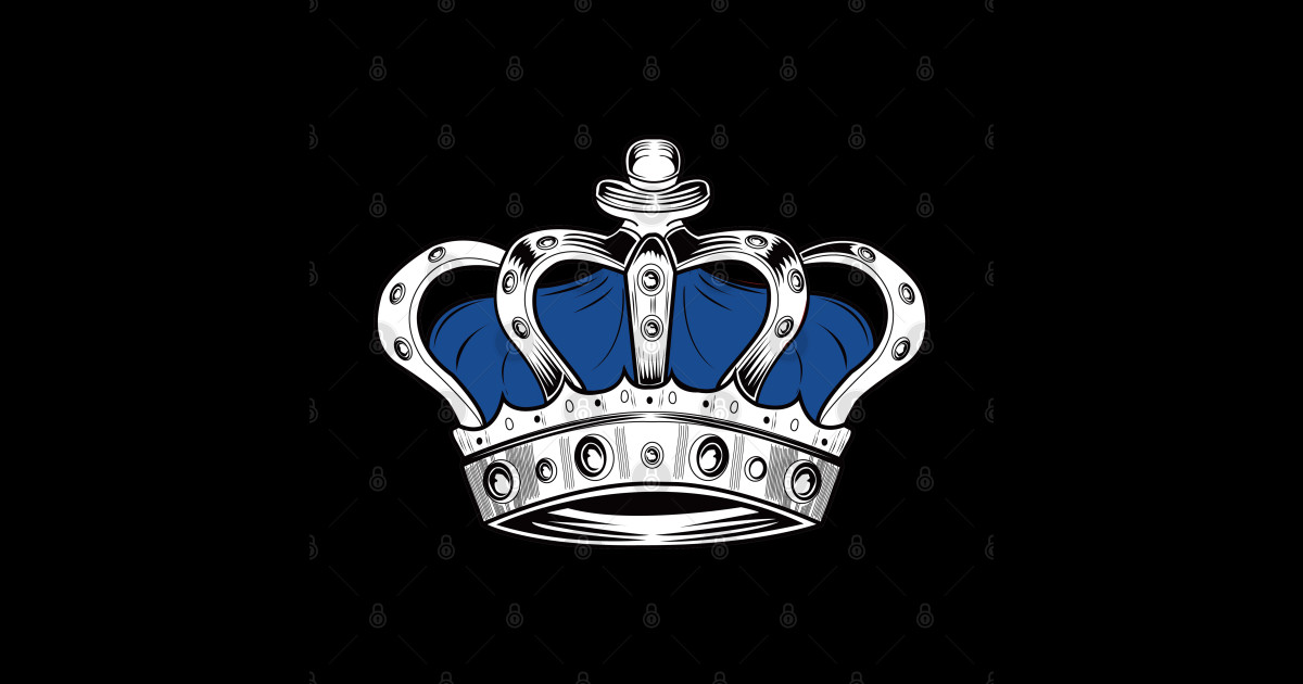 Crown - Blue - Crown - Sticker | TeePublic
