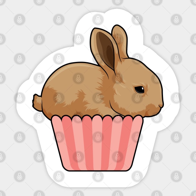 Rabbit with Muffin - Rabbit - Sticker | TeePublic