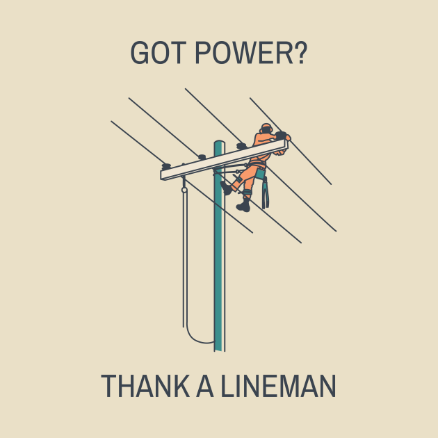 Thank A Lineman - Lineman - Pin | TeePublic