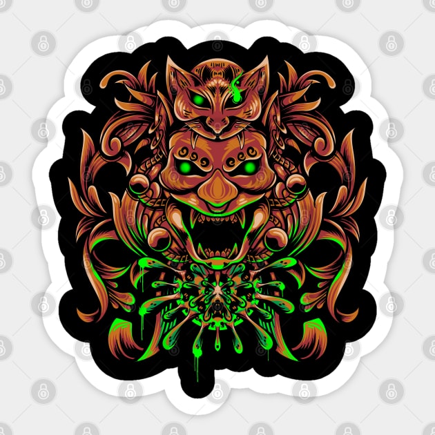 Japanese oni mask samurai - Oni Mask Japanese Mask - Sticker | TeePublic
