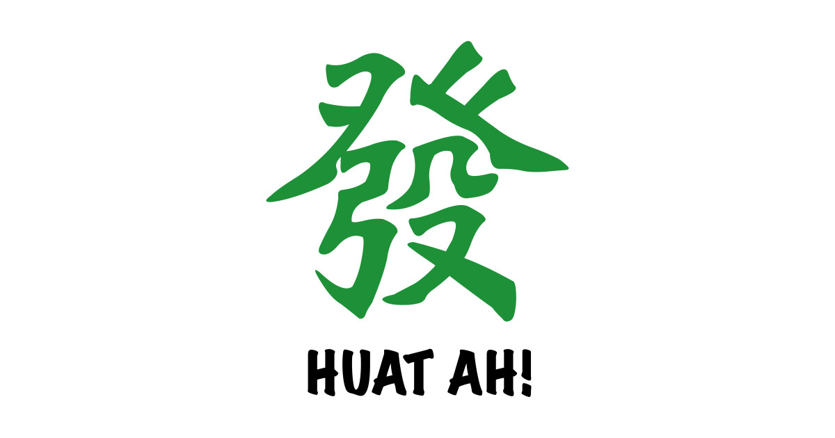Huat Ah! Prosper Mahjong - Mahjong Tiles - Sticker | TeePublic