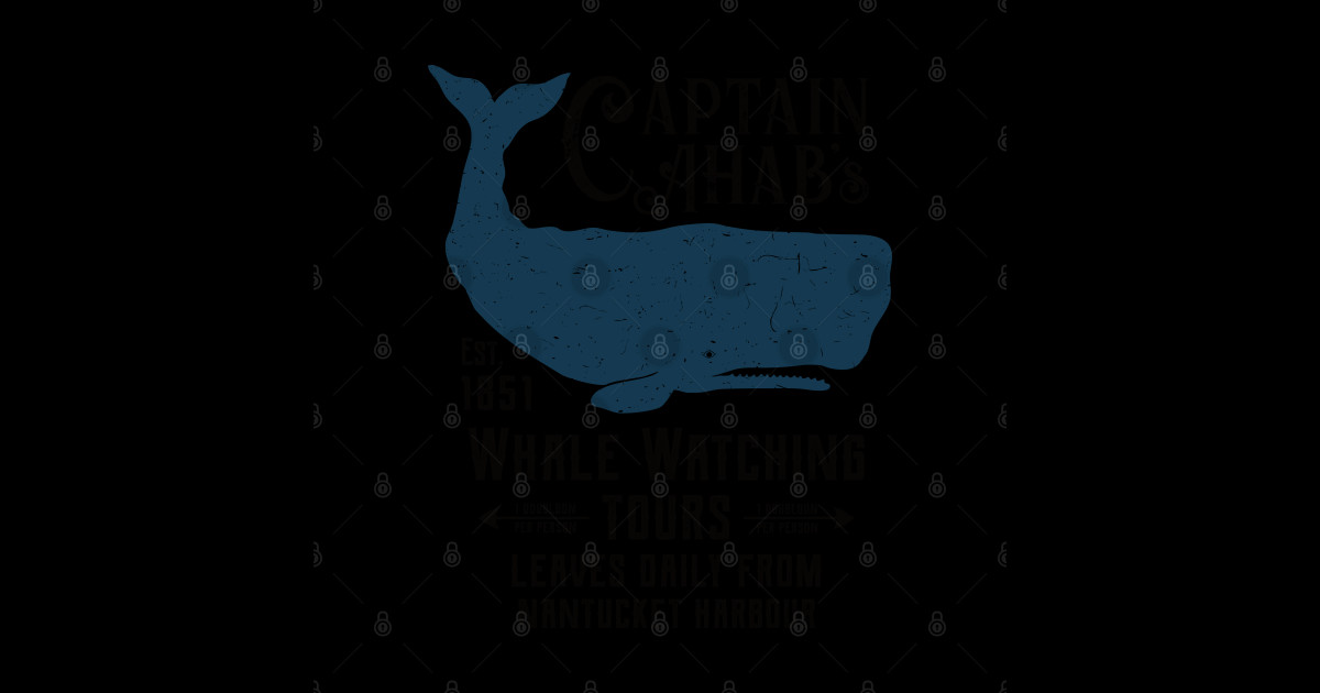 Moby Dick - Ahab's Whale Watching Tours - Moby Dick - Sticker | TeePublic