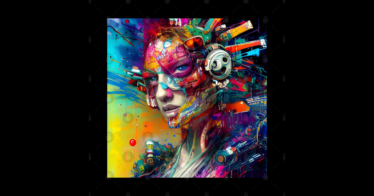 Cyberpunk Rainbow Dreamer - Cyberpunk - T-Shirt | TeePublic