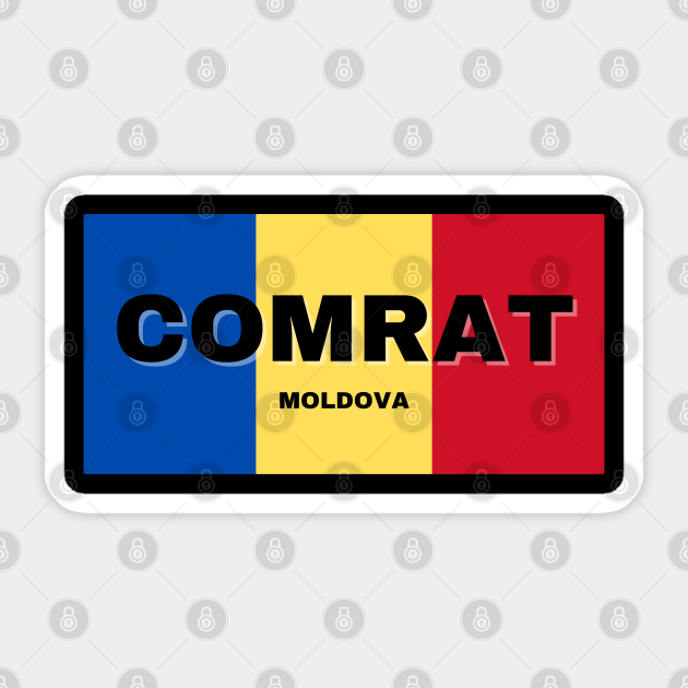 Comrat City in Moldovan Flag Colors - Moldovan Flag - Sticker | TeePublic