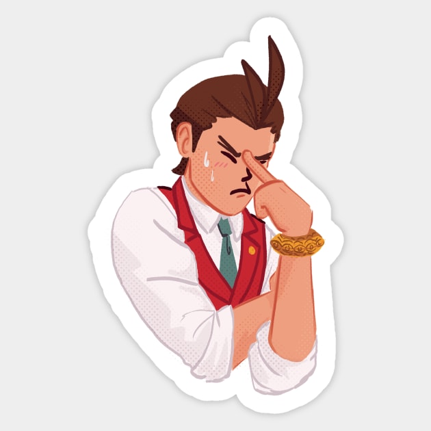 Thinking Justice - Ace Attorney - Sticker | TeePublic