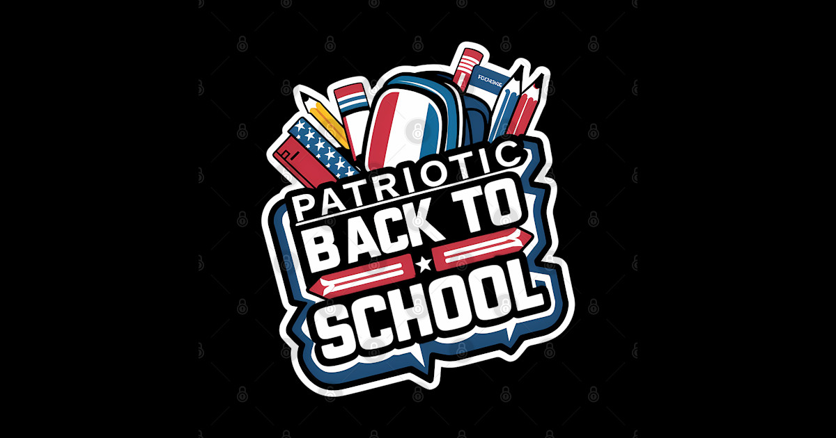 Patriotic Back to School - USA Flag - Back To School - Sticker | TeePublic