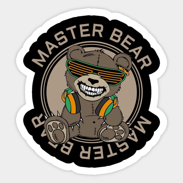 Master style bear - Bear Art - Sticker | TeePublic