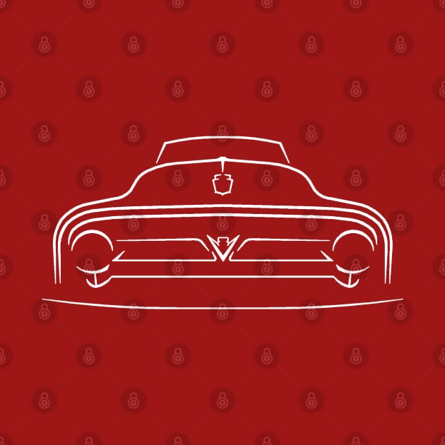 1953 Ford F100 - front stencil, white - Ford - Mug | TeePublic