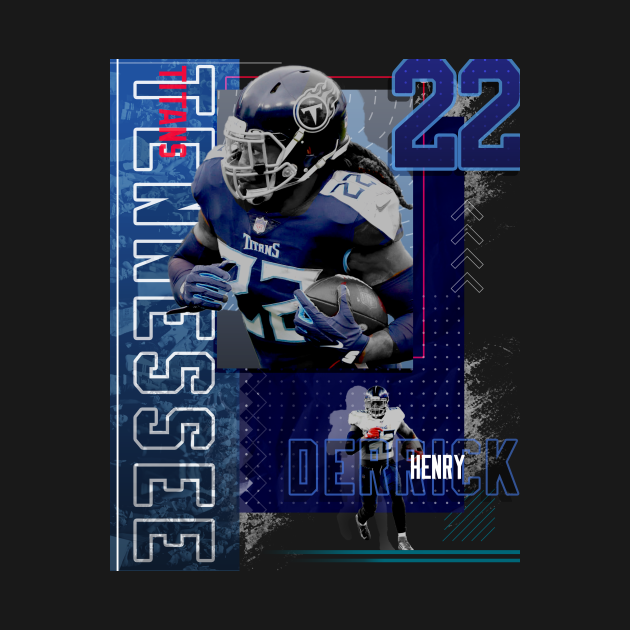 Derrick Henry Football Paper Poster Titans 2 - Derrick Henry - T-Shirt ...