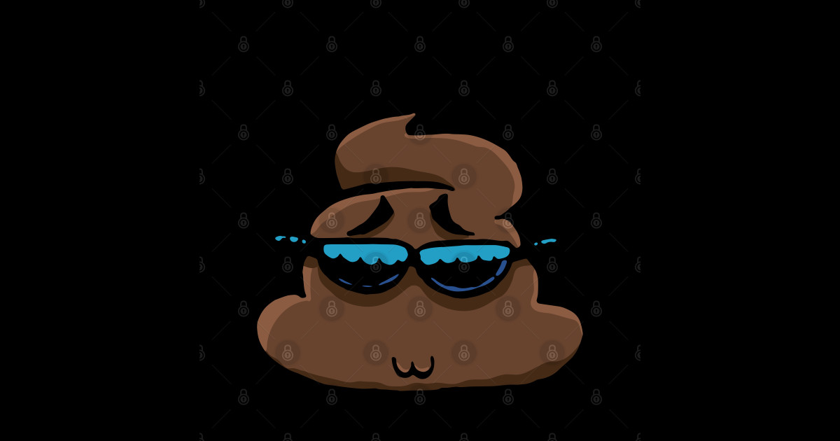 Cool Mr Poop - Poop Emoji - Sticker | TeePublic