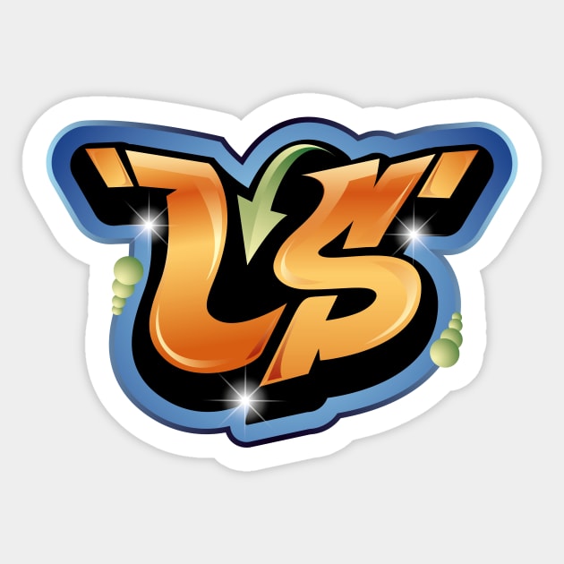 LS graffiti letters - Ls - Sticker | TeePublic