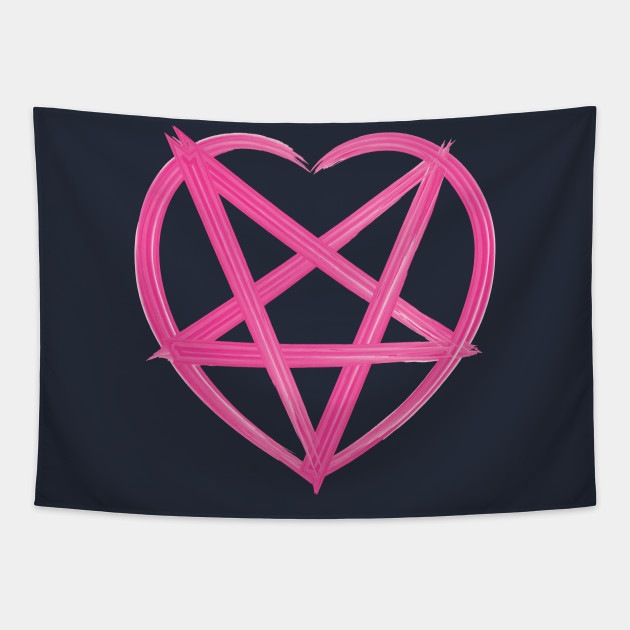 Pentagram LOVE - Pentagram - Tapestry | TeePublic