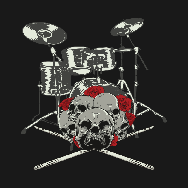 Skull Drummer Drums Skull Drummer T Shirt Teepublic