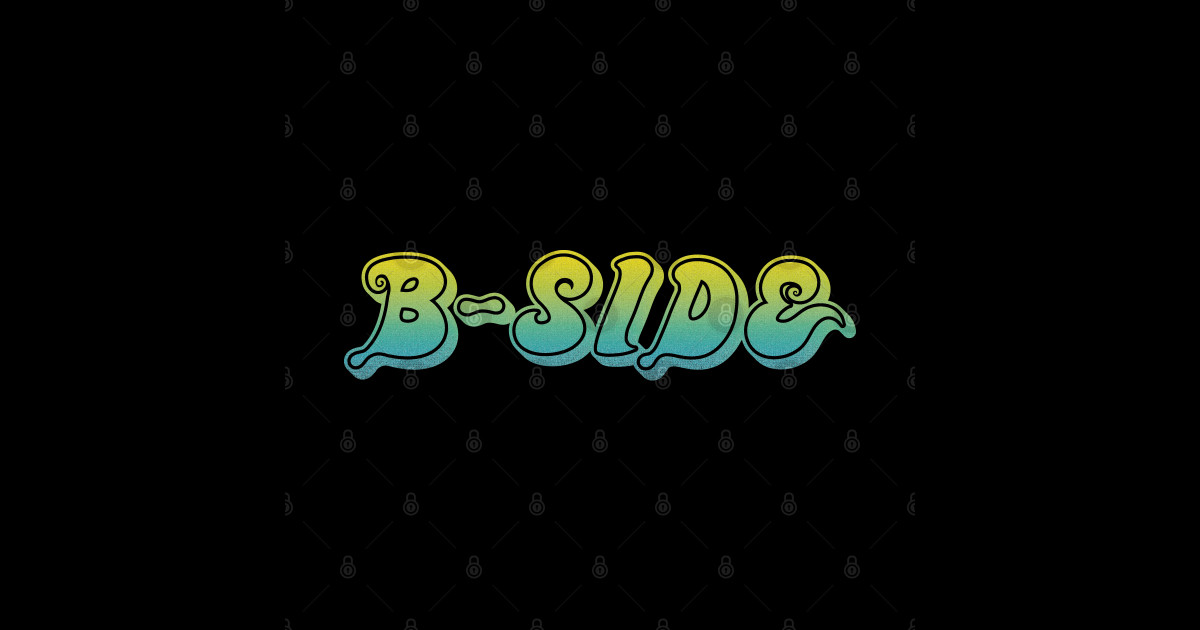 B-Side Retro Typography Design - B Side - Sticker | TeePublic