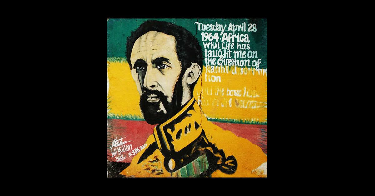 Haile Selassie Painted Sign - Haile Selassie Painted Sign - Sticker ...