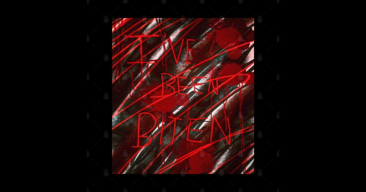 I've Been Bitten Simple Logo Design - Horrormovies - Sticker | TeePublic