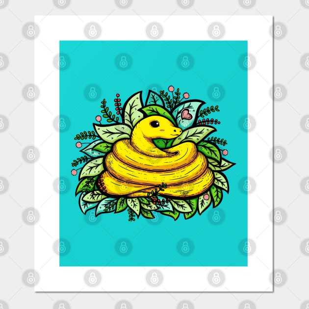 Cute Snake - Snake - Posters and Art Prints | TeePublic