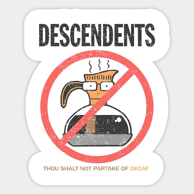Cafe Retro Music Band - Descendents Retro Band - Sticker | TeePublic