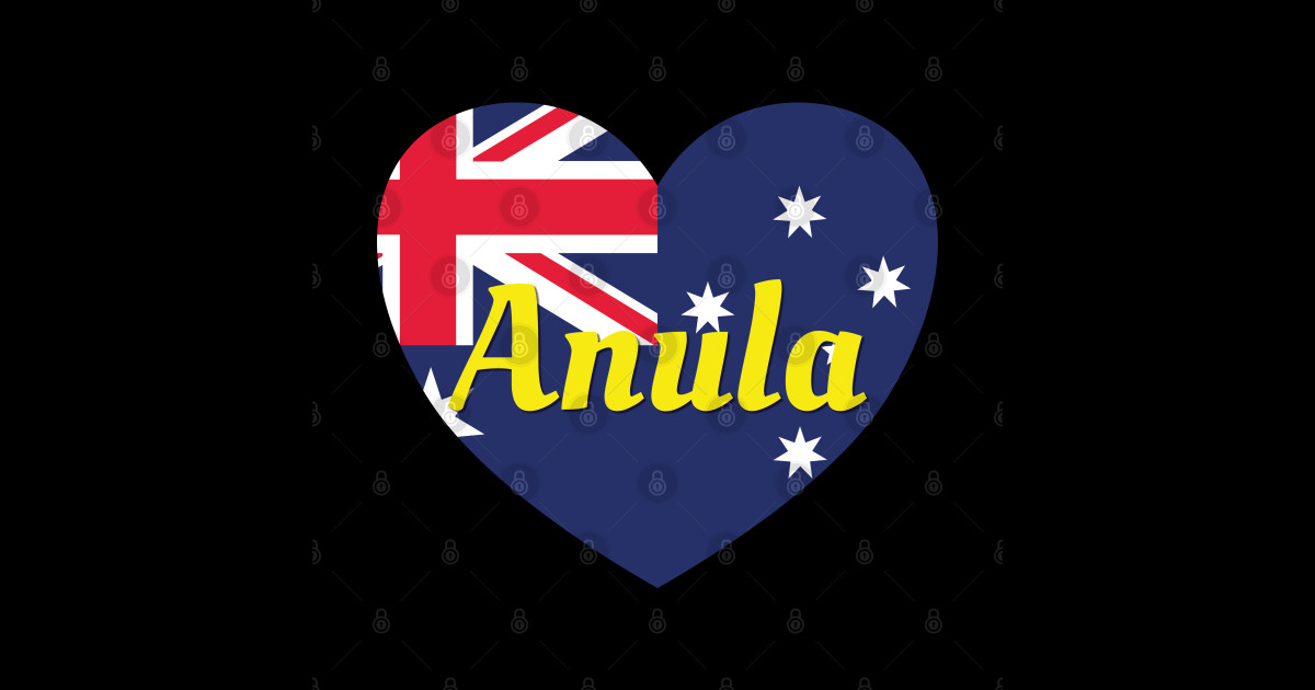 Anula NT Australia Australian Flag Heart - Anula Australia - Sticker ...