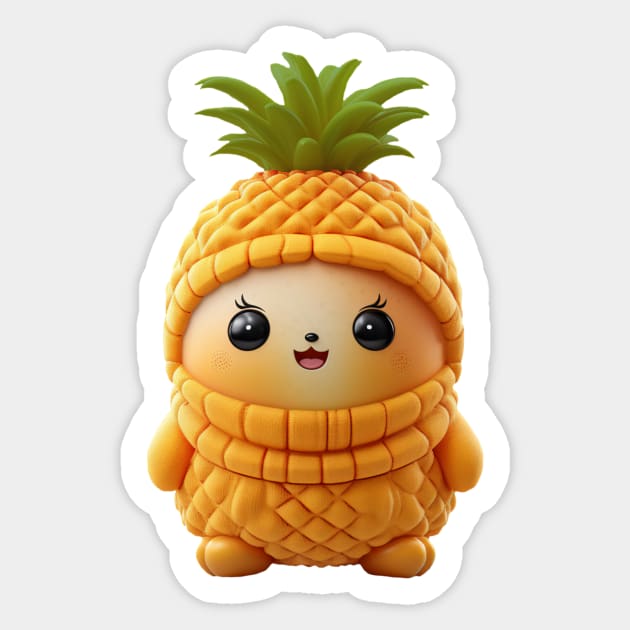 Cute Baby Kawaii Creature wearing a Cute Pineapple Outfit - Cute ...