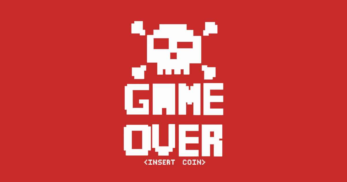 Game Over - Insert Coin - Geeks - T-Shirt | TeePublic