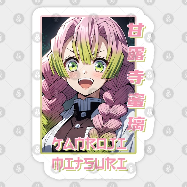 Mitsuri Kanroji - Kimetsu No Yaiba - Mitsuri Kanroji - Sticker | TeePublic