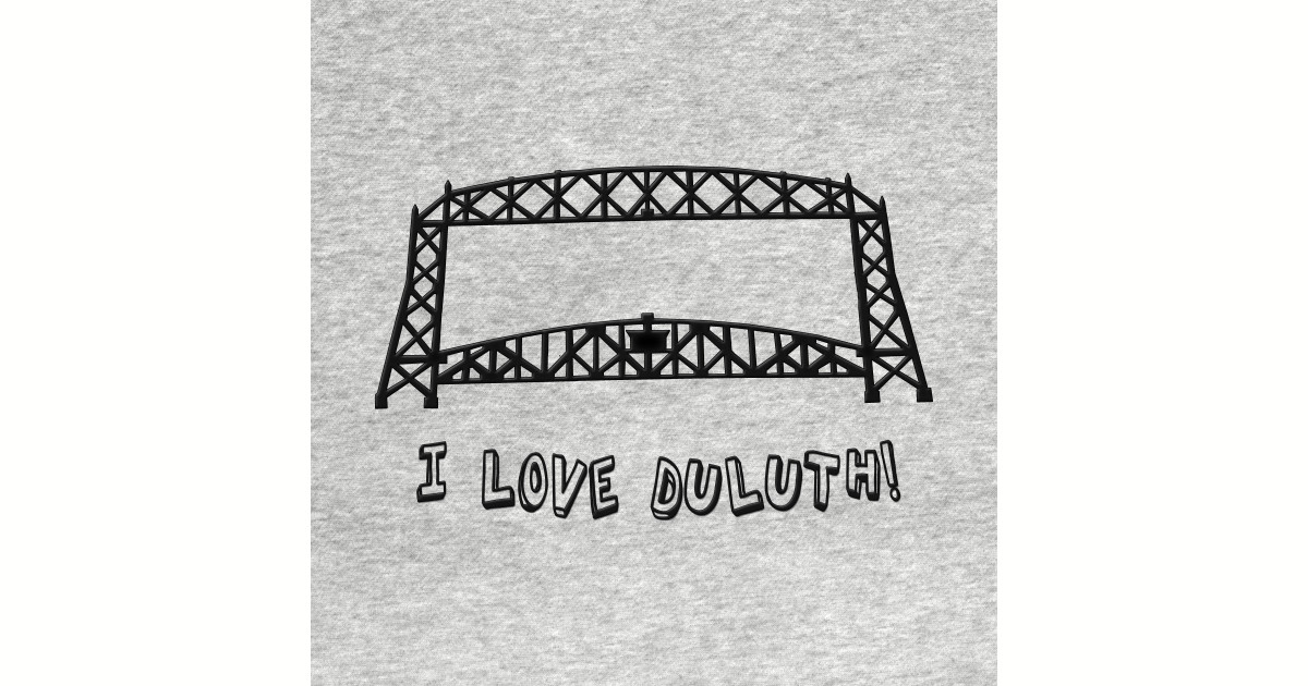 Duluth, Minnesota Aerial Lift Bridge "I Love Duluth" - Duluth - Sticker ...