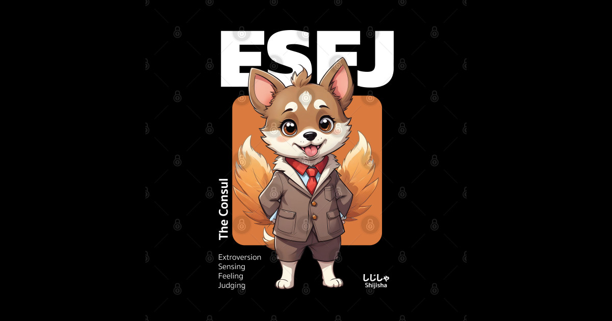 "ESFJ 'The Consul' MBTI Personality T-Shirt" - Mbti - Sticker | TeePublic