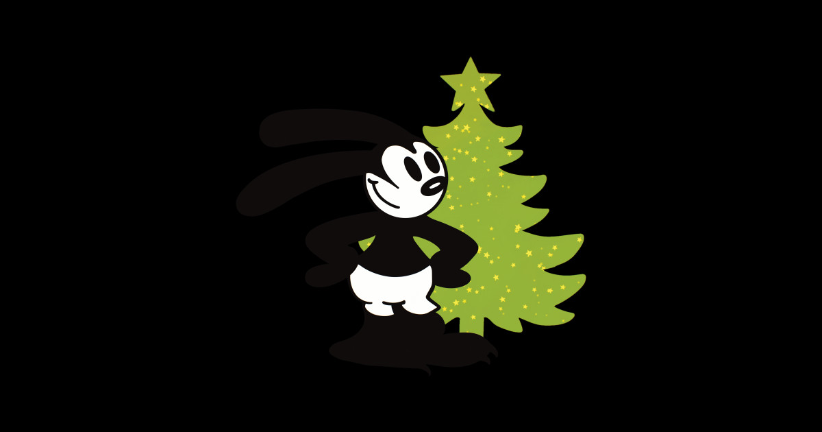 Oswald The Rabbit Christmas Tree Retro Vintage Cartoon Christmas