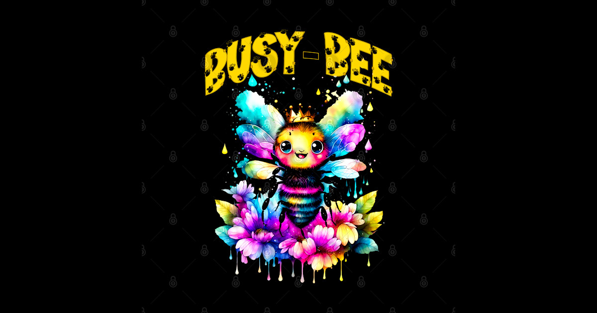Cute Busy-Bee Cartoon Watercolor Bumble Bee - Beekeeper Bee Lover ...