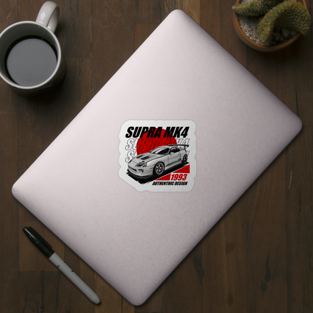 JDM LEGEND TOYOTA SUPRA MK4-WHITE - Toyota Supra Mk4 - Sticker | TeePublic