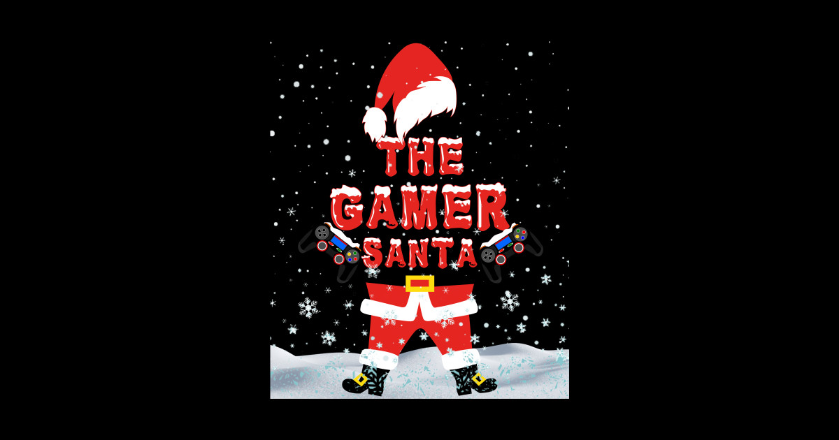 the gamer santa - The Gamer Santa - Sticker | TeePublic