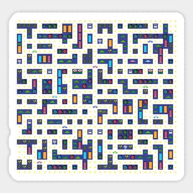 Vintage Gaming Arcade Video Game Gamer Maze Grid Pattern - Arcade Game ...