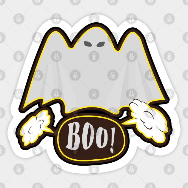 Boo Scary Ghost - Spooky - Sticker | TeePublic