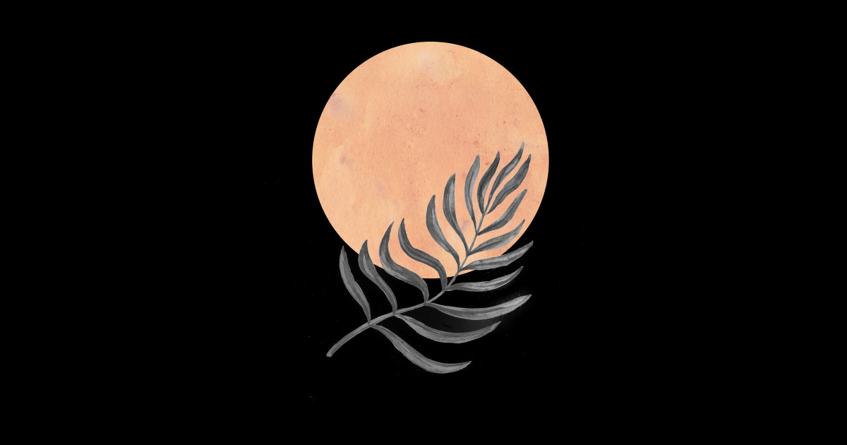 Terracotta sun and leaf - Boho - Sticker | TeePublic