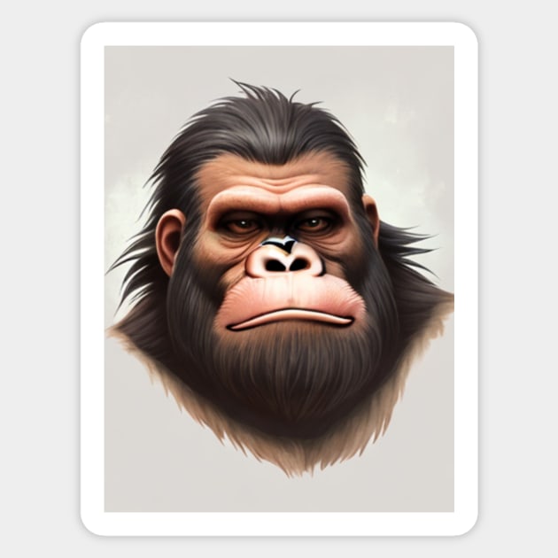 the ape yeti - Bigfoot - Sticker | TeePublic