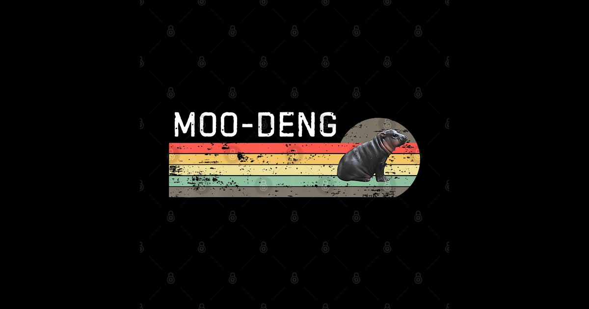 Moo Deng Vintage - Moo Deng - Sticker | TeePublic