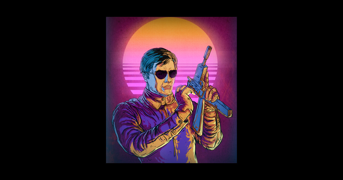 Neon Assasin - Neon Retro Wave - T-Shirt | TeePublic